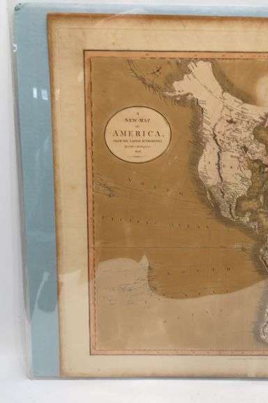 Antique John Cary 1806 New Map of America/Western Hemisphere - Dixon's ...
