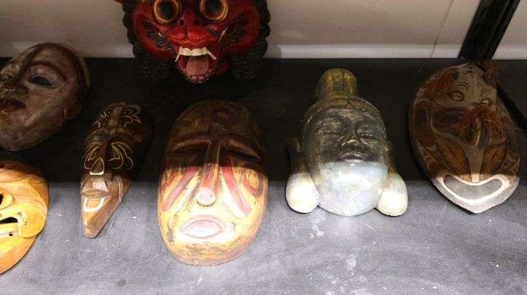 Lot of Wood Carved Ethnographic Tribal Masks - Dixon's Auction at Crumpton