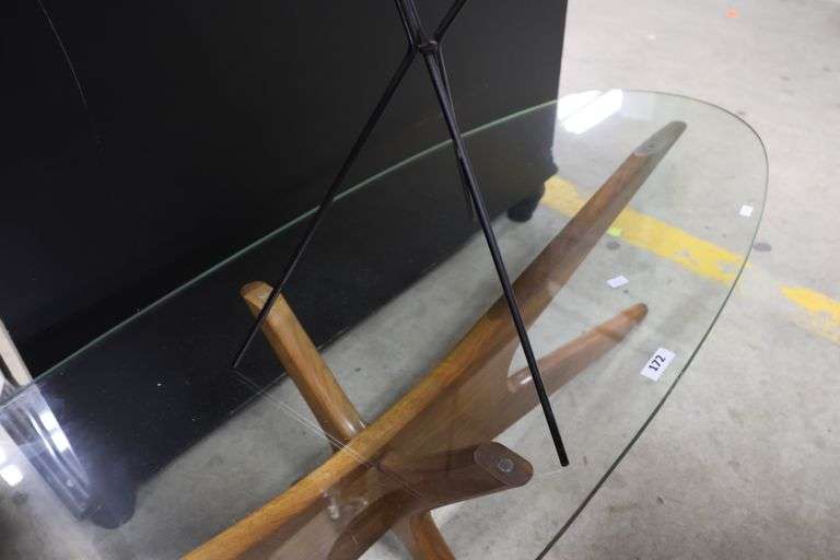 MCM Metal Tripod Cocktail Table - Dixon's Auction at Crumpton