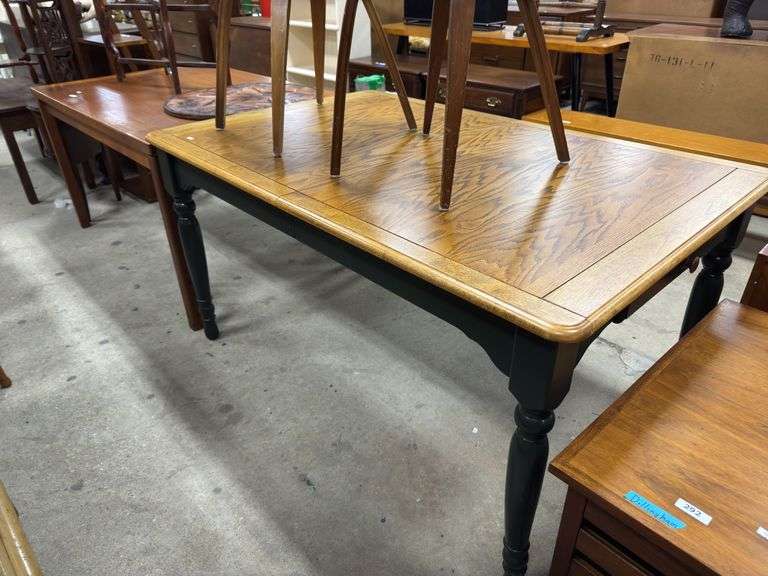 Modern farmhouse scrub top dining table - Dixon's Auction at Crumpton