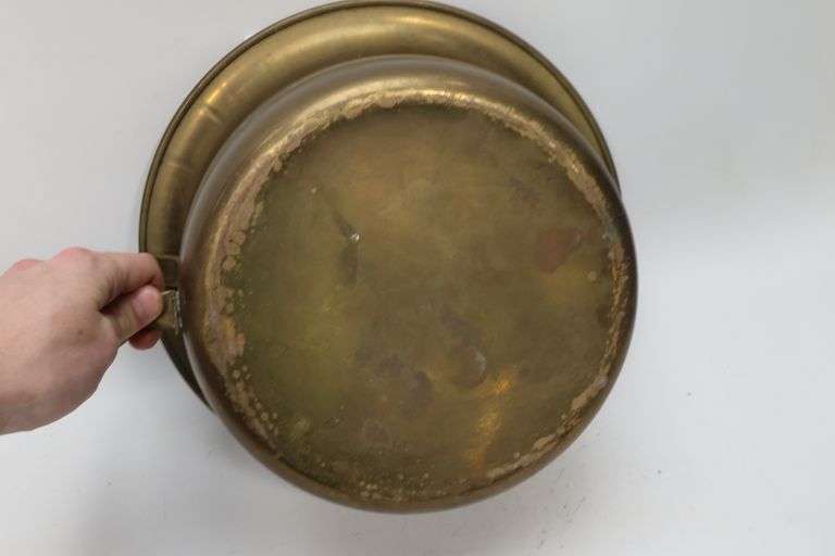 Vintage Central Pacific Railroad Brass Chamber Pot - Dixon's Auction at ...