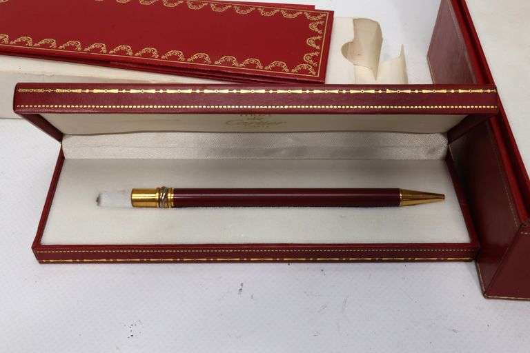 (2) Vintage Cartier Light in Box with Accessories & Ballpoint Pen with ...