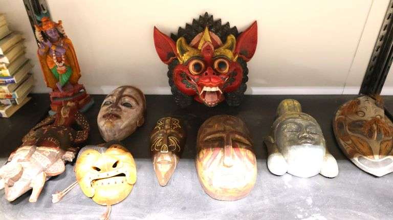 Lot of Wood Carved Ethnographic Tribal Masks - Dixon's Auction at Crumpton