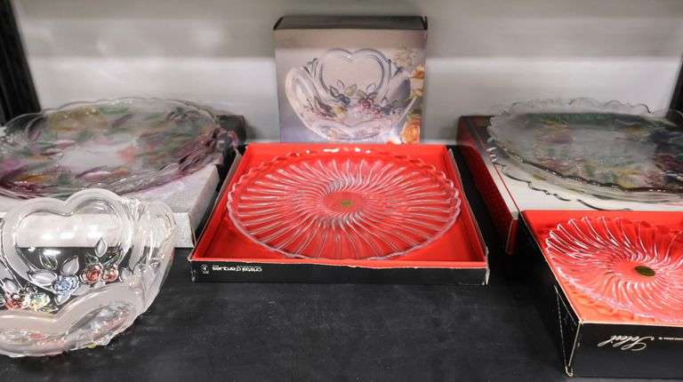 Lot of Glass Cristal D' Marques Serving Dishes, Bowl & Plates - Dixon's ...