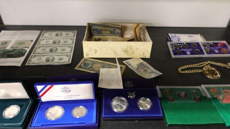 Lot of US Mint Coin & Proof Sets, Foreign Currency, $2 Bills - Dixon's ...