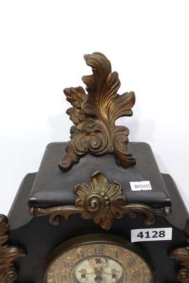 Antique Ansonia Cast Iron Mantel Clock - Dixon's Auction at Crumpton