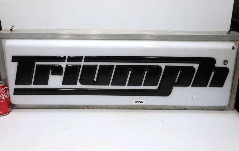 Vintage Triumph Lighted Sign - Dixon's Auction at Crumpton