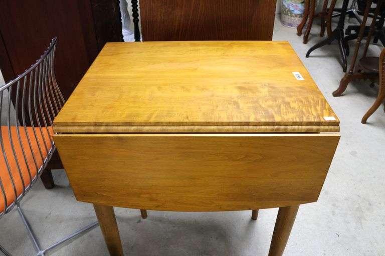 MCM Walnut Drop Leaf Work Table - Dixon's Auction at Crumpton