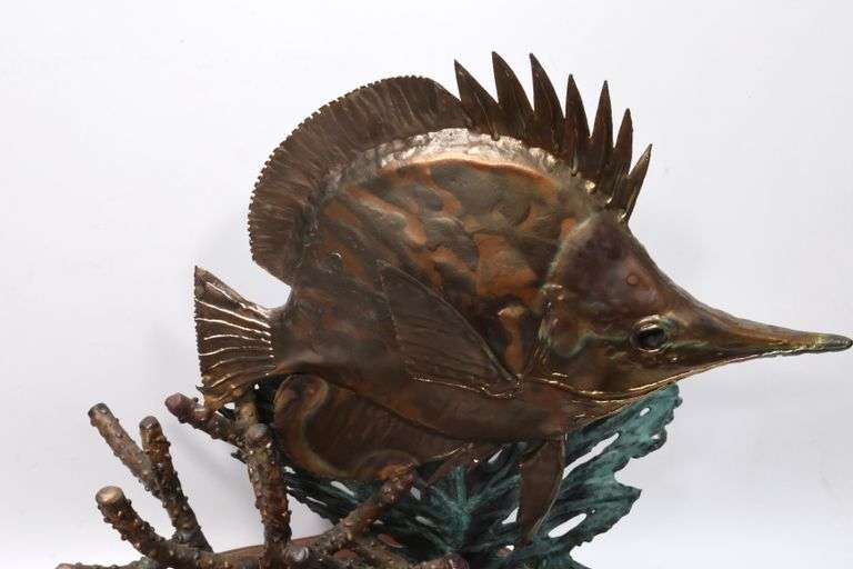 Roy R. Butler Metal Tropical Fish Sculpture - Dixon's Auction at Crumpton