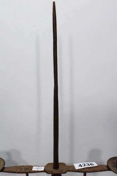Primitive Wrought Iron Candlestick Holder - Dixon's Auction at Crumpton