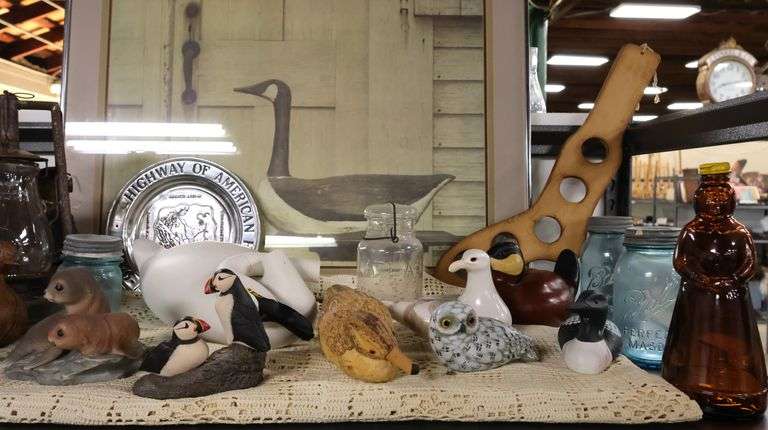 Lot of Owl, Duck & Animal Figurines, Broken Neck Swan, Goose Print ...