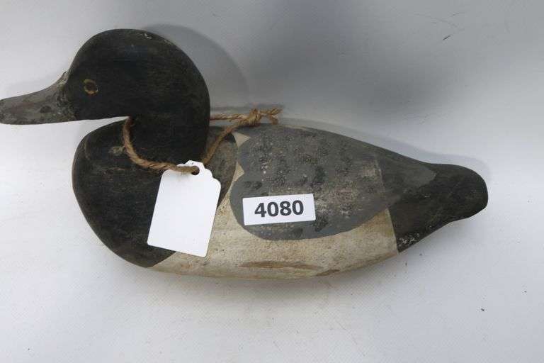 Early Cecil County Blackhead Duck Decoy - Dixon's Auction at Crumpton
