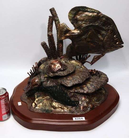 Roy R. Butler Metal Tropical Fish Sculpture - Dixon's Auction at Crumpton