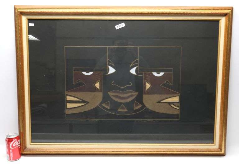 Donovan Mclean "Tribal Intensity" Mixed Media Artwork - Dixon's Auction ...