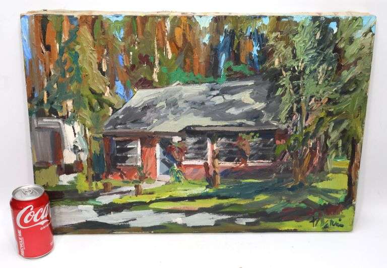 R. Hal Burris Oil Painting on Canvas - Dixon's Auction at Crumpton