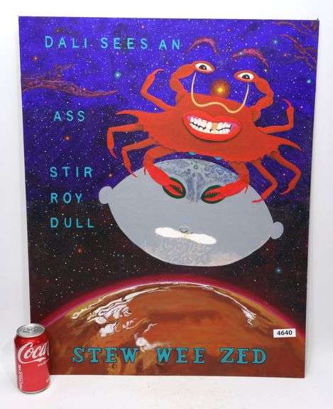 Terry L Trapp Outsider Mixed Media Painting - Dixon's Auction at Crumpton