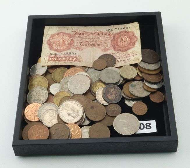 Group of Foreign Coins, Tokens & Paper Note - Dixon's Auction at Crumpton