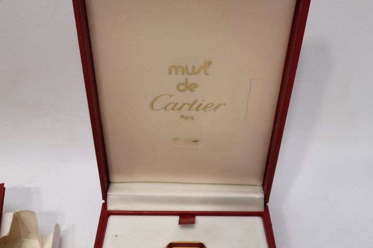 (2) Vintage Cartier Light in Box with Accessories & Ballpoint Pen with ...