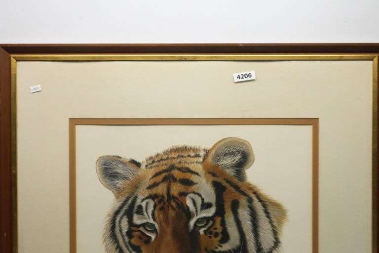 Imogene Farnsworth Artist Signed Bengal Tiger Print - Dixon's Auction ...