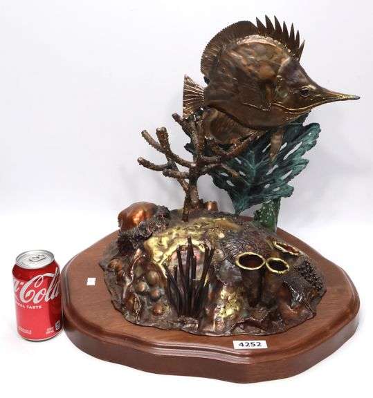 Roy R. Butler Metal Tropical Fish Sculpture - Dixon's Auction at Crumpton