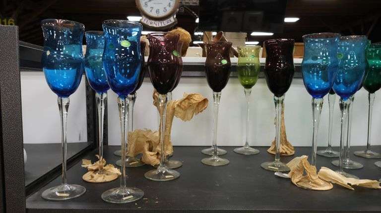 Lot Vintage Balboa Venetian Glass Stemware Goblets - Dixon's Auction at ...