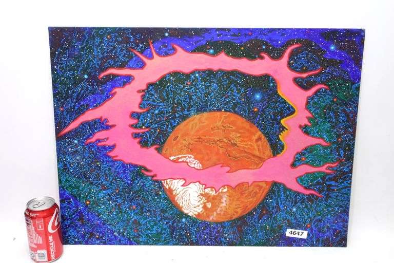 Terry L Trapp Outsider Mixed Media Painting - Dixon's Auction at Crumpton