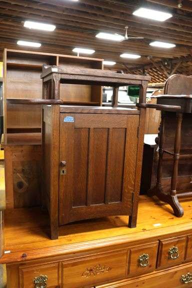 Conrey-Davis Mission Oak Washstand - Dixon's Auction at Crumpton