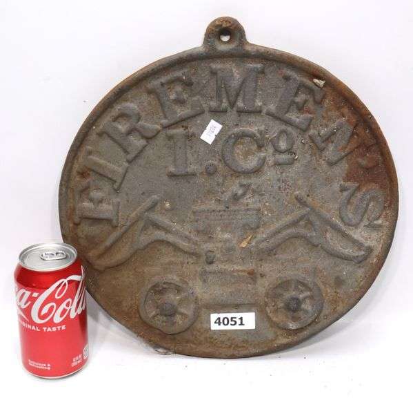 Antique Cast Iron Fire Mark - Dixon's Auction at Crumpton