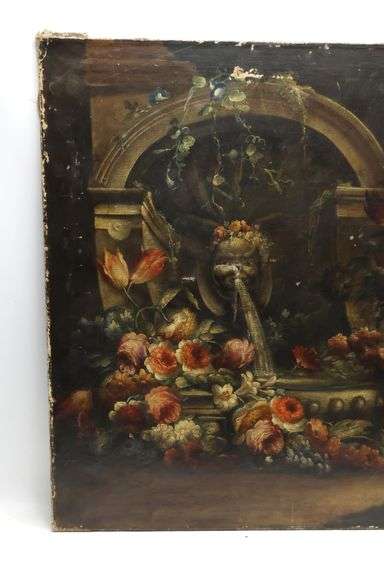 Antique Old Masters Style Oil on Canvas Still Life Painting - Dixon's ...