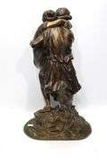 Theodore Doriot Bronze Sculpture of Couple Embracing - Dixon's Auction ...