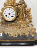 Antique Japy Freres Figural Gilt Spelter Clock with Display Dome ...
