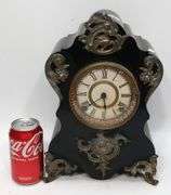 Antique Ansonia Cast Iron Mantel Clock - Dixon's Auction at Crumpton