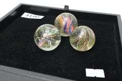 3 Antique Glass Shooter Marbles - Dixon's Auction at Crumpton