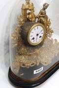 Antique Japy Freres Figural Gilt Spelter Clock with Display Dome ...