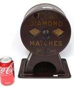 Antique Diamond Matches Coin Op Vending Machine - Dixon's Auction at ...