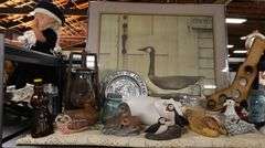 Lot of Owl, Duck & Animal Figurines, Broken Neck Swan, Goose Print ...