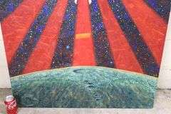 Terry L Trapp Outsider Mixed Media Painting - Dixon's Auction at Crumpton