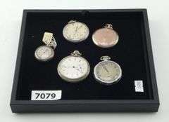 Tray of (5) Pocket Watches - Dixon's Auction at Crumpton
