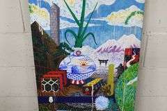 Terry L Trapp Outsider Mixed Media Painting - Dixon's Auction at Crumpton