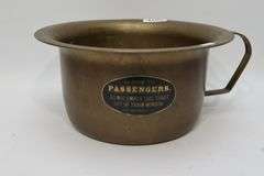Vintage Central Pacific Railroad Brass Chamber Pot - Dixon's Auction at ...