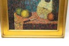 MCM Pointillism Still Life Painting - Dixon's Auction at Crumpton