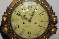 Vintage Rob. Engstrom Carved and Gilt Cartel Clock, Losses - Dixon's ...