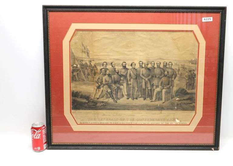 The Generals of the Confederate Army Civil War Print, As-Is - Dixon's ...
