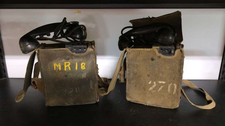 (2) Vintage Military Field Phones - Dixon's Auction at Crumpton