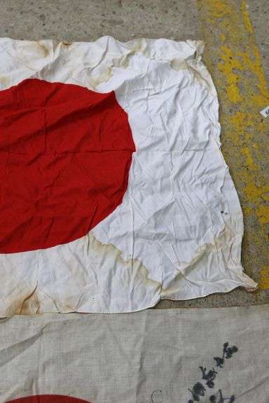 (2) Vintage Japanese Military Flags - Dixon's Auction at Crumpton