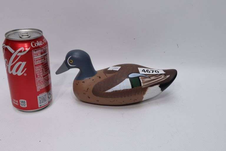 Steven R. Lay Wigeon Hen 1/3 Size Duck Decoy - Dixon's Auction at Crumpton