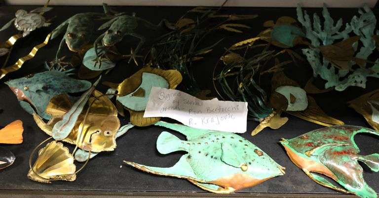 Signed Wall Fish By Ron Bertocchi, R. Krajovie Etc. - Dixon's Auction ...