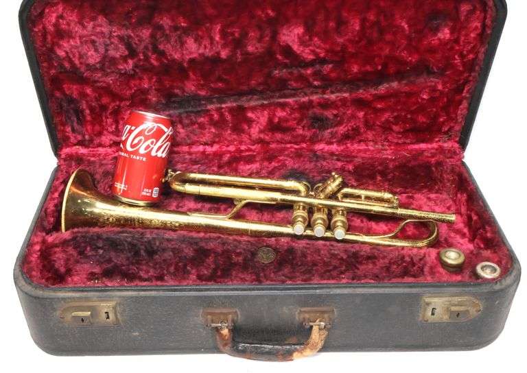 Vintage Frank Holton Trumpet with Case - Dixon's Auction at Crumpton