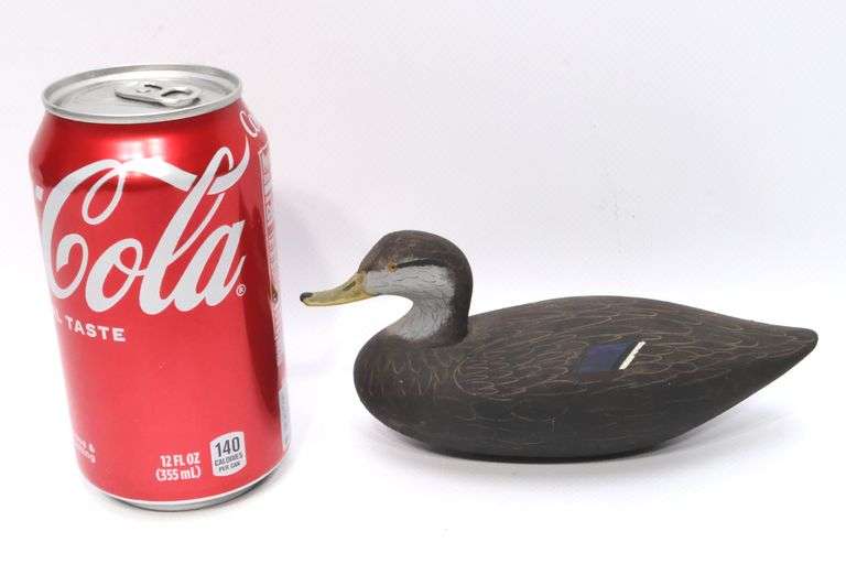 David B. Price Miniature Black Duck Decoy - Dixon's Auction at Crumpton