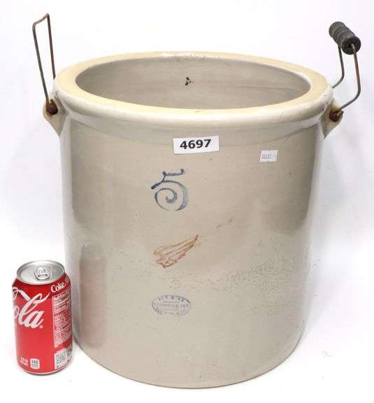 Antique Red Wing 5 Gallon Stoneware Crock - Dixon's Auction at Crumpton